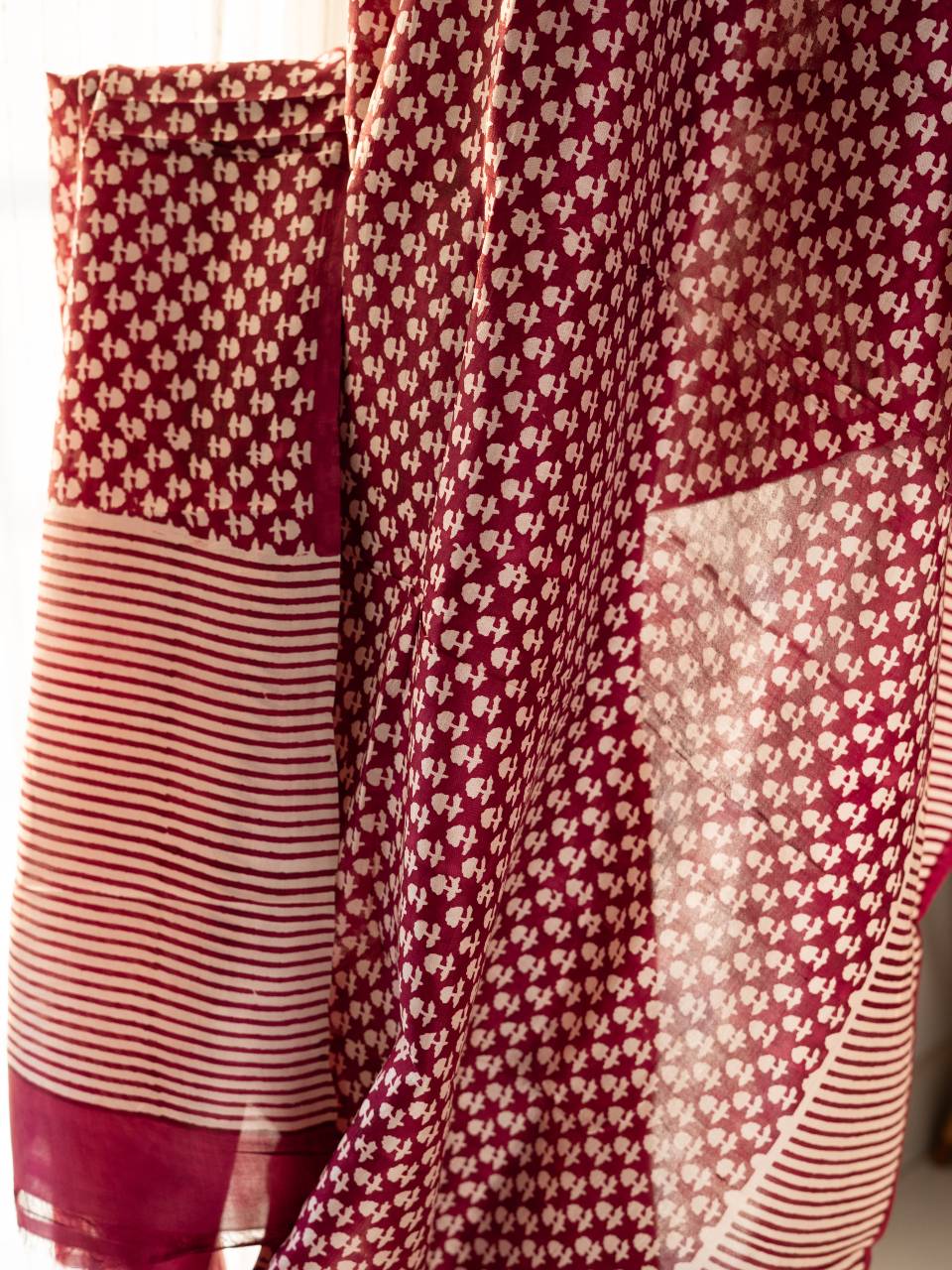 Peach & Maroon silk saree - Online Handcrafted Luxury Store I Women and ...