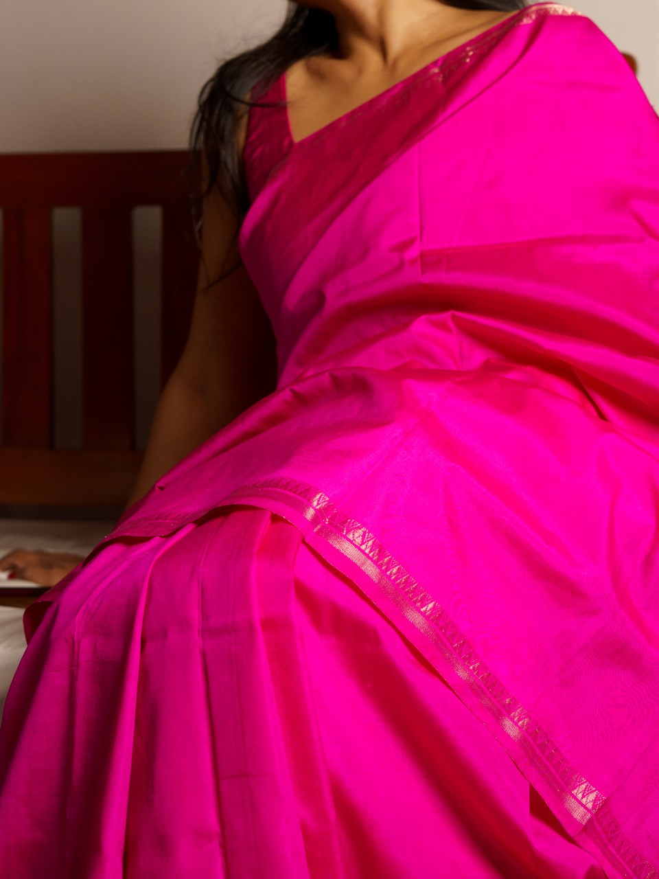 Kalyani Fuschia Pink Silk Saree - Online Handcrafted Luxury Store I ...